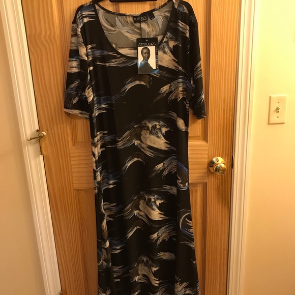 Attitudes by Renee | Dresses | Attitudes By Renee Como Jersey Elbow ...